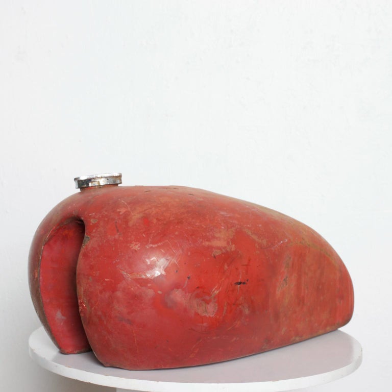 Vintage Red Metal Motorcycle Gas Tank Triumph? Indian? Harley? Puch ...