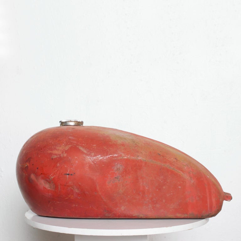 Vintage Red Metal Motorcycle Gas Tank Triumph? Indian? Harley? Puch ...