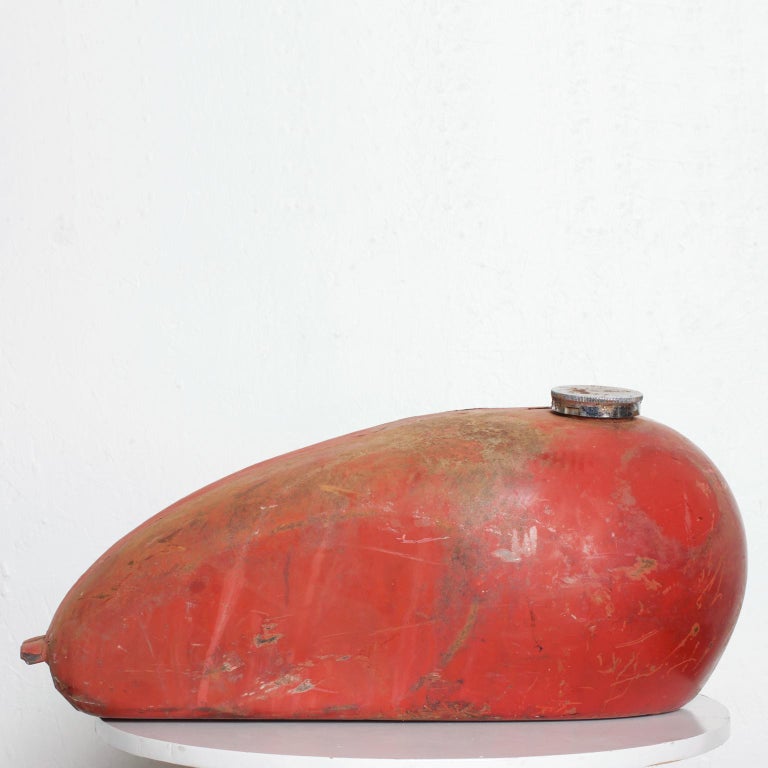 Vintage Red Metal Motorcycle Gas Tank Triumph? Indian? Harley? Puch ...