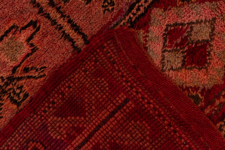 Vintage Red Moroccan Rug For Sale at 1stDibs