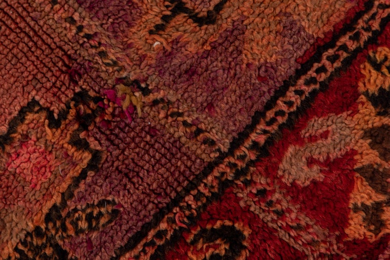 Vintage Red Moroccan Rug For Sale at 1stDibs