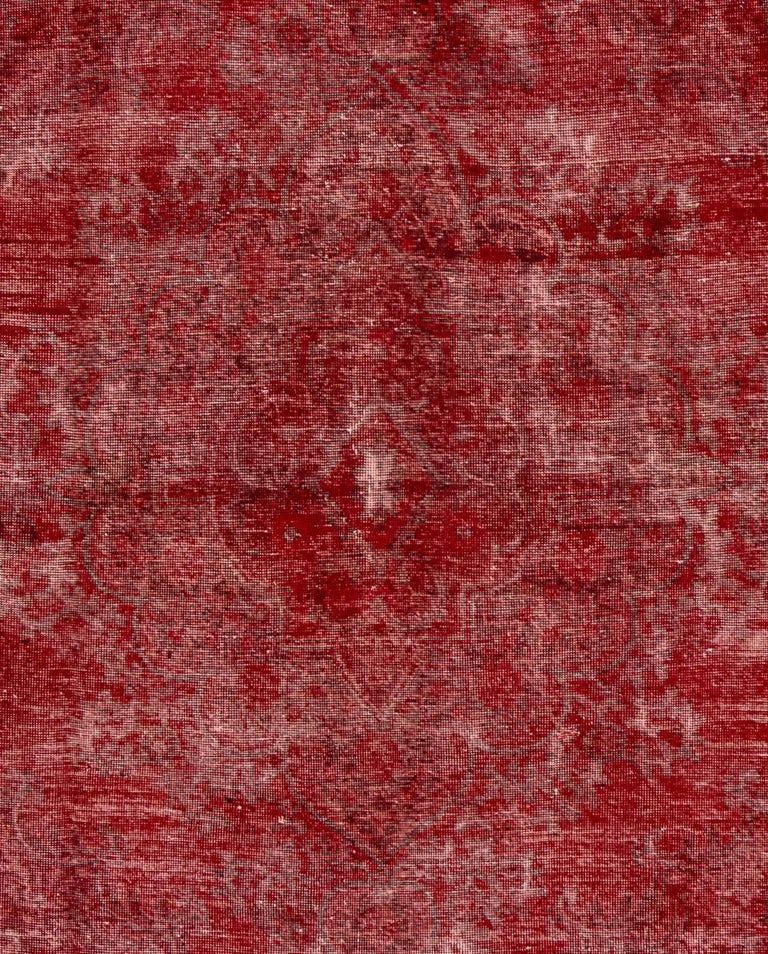 Vintage Red Overdyed Rug For Sale at 1stDibs | overdyed red rug, over ...