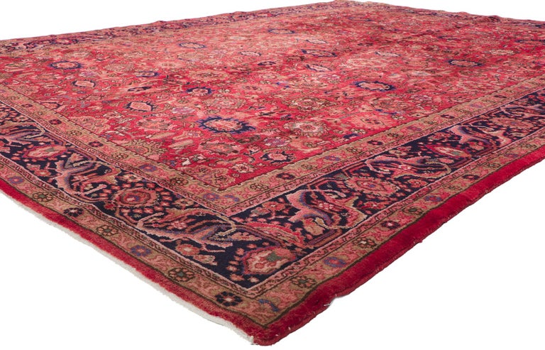Vintage Red Persian Malayer Rug For Sale at 1stDibs