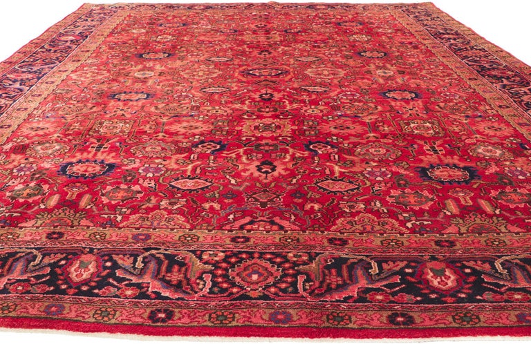 Vintage Red Persian Malayer Rug For Sale at 1stDibs