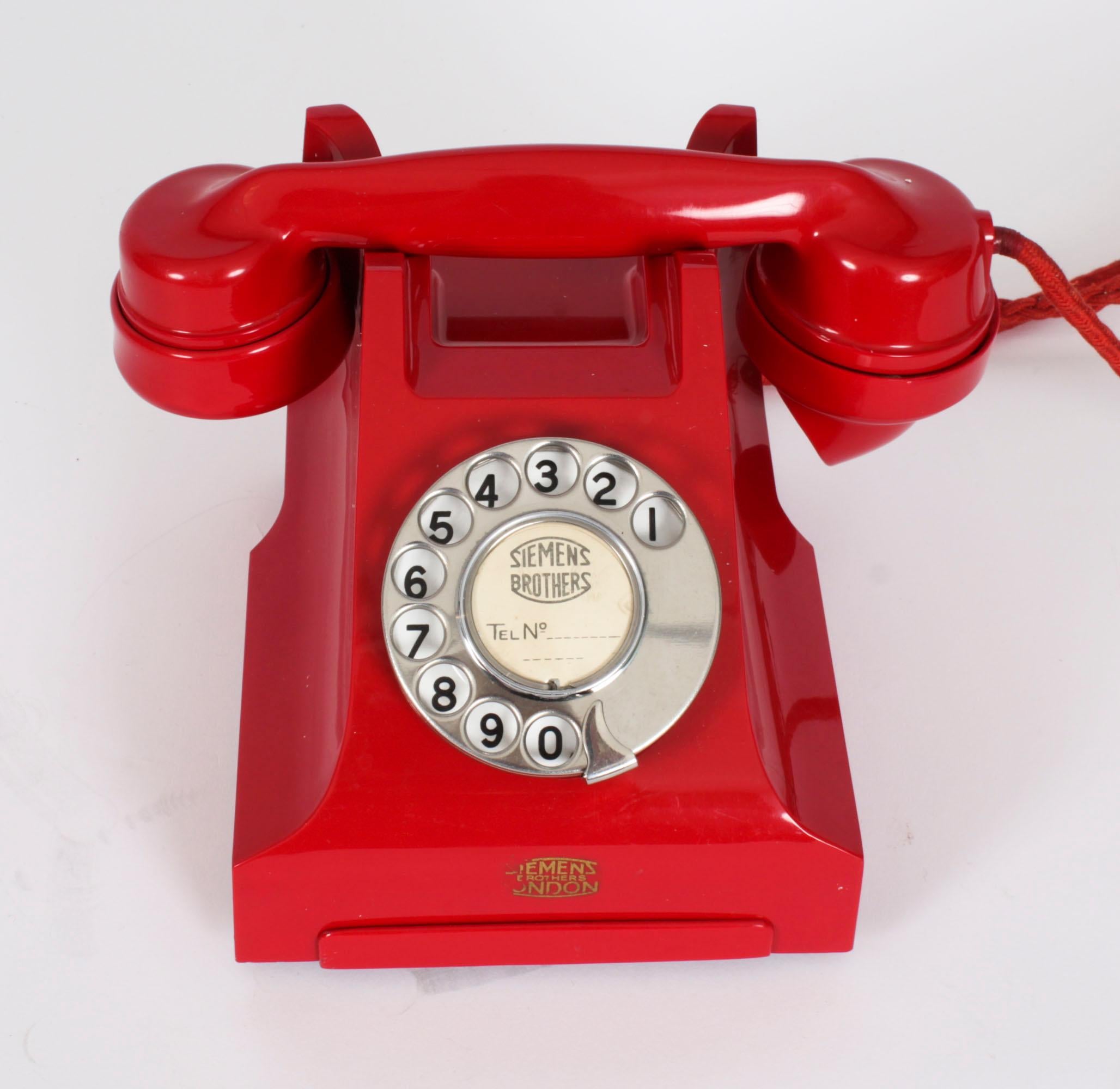 Vintage Red Perspex Bakelite 330 Telephone 1950s Md 20th Century at 1stDibs