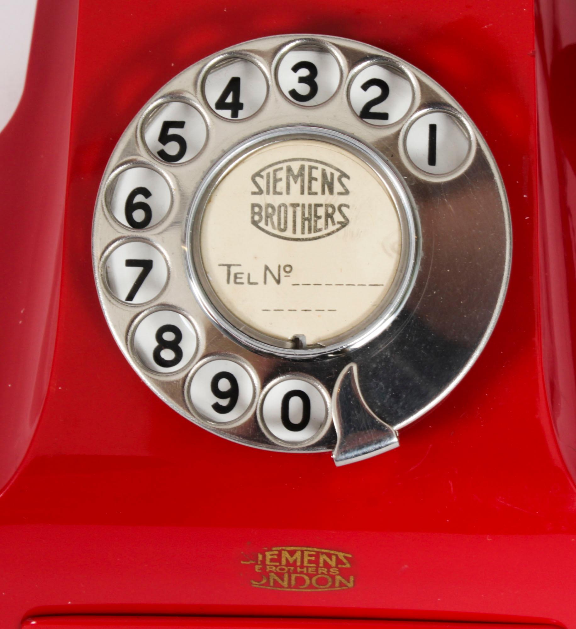 Vintage Red Perspex Bakelite 330 Telephone 1950s Md 20th Century at 1stDibs