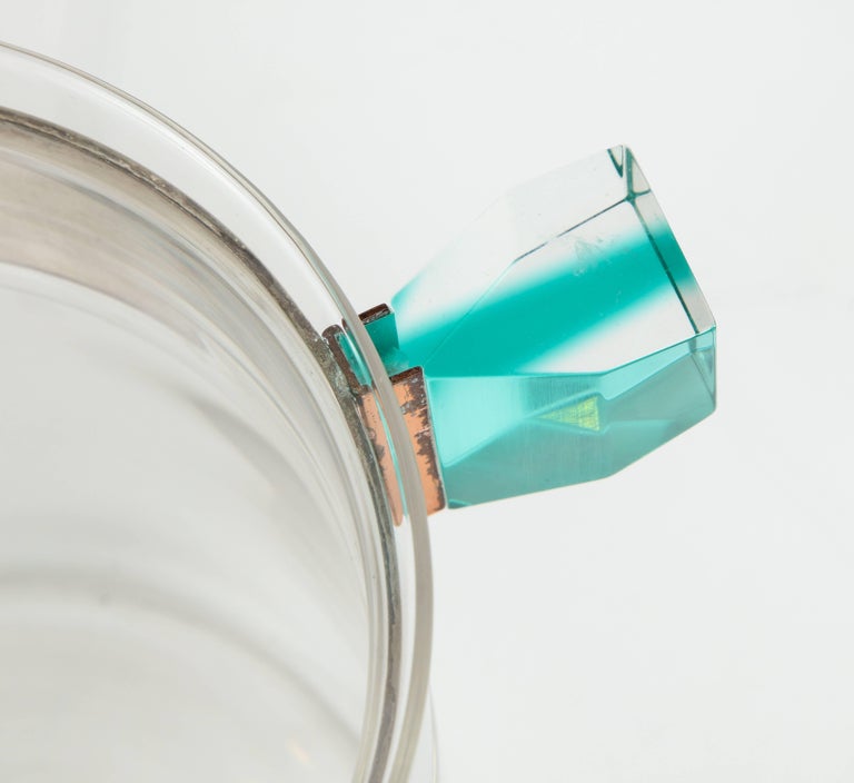 Vintage Rede Guzzini Glass/ Ice Lucite Martini Jug, Ice Bucket and Tray ...