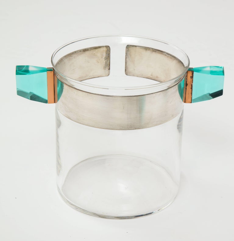 Vintage Rede Guzzini Glass/ Ice Lucite Martini Jug, Ice Bucket and Tray ...