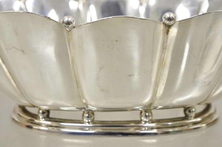 Vintage Reed and Barton Silver Plated Scalloped Fluted Large Fruit Bowl ...