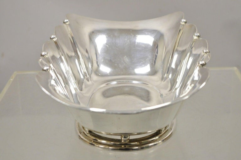 Vintage Reed and Barton Silver Plated Scalloped Fluted Large Fruit Bowl ...