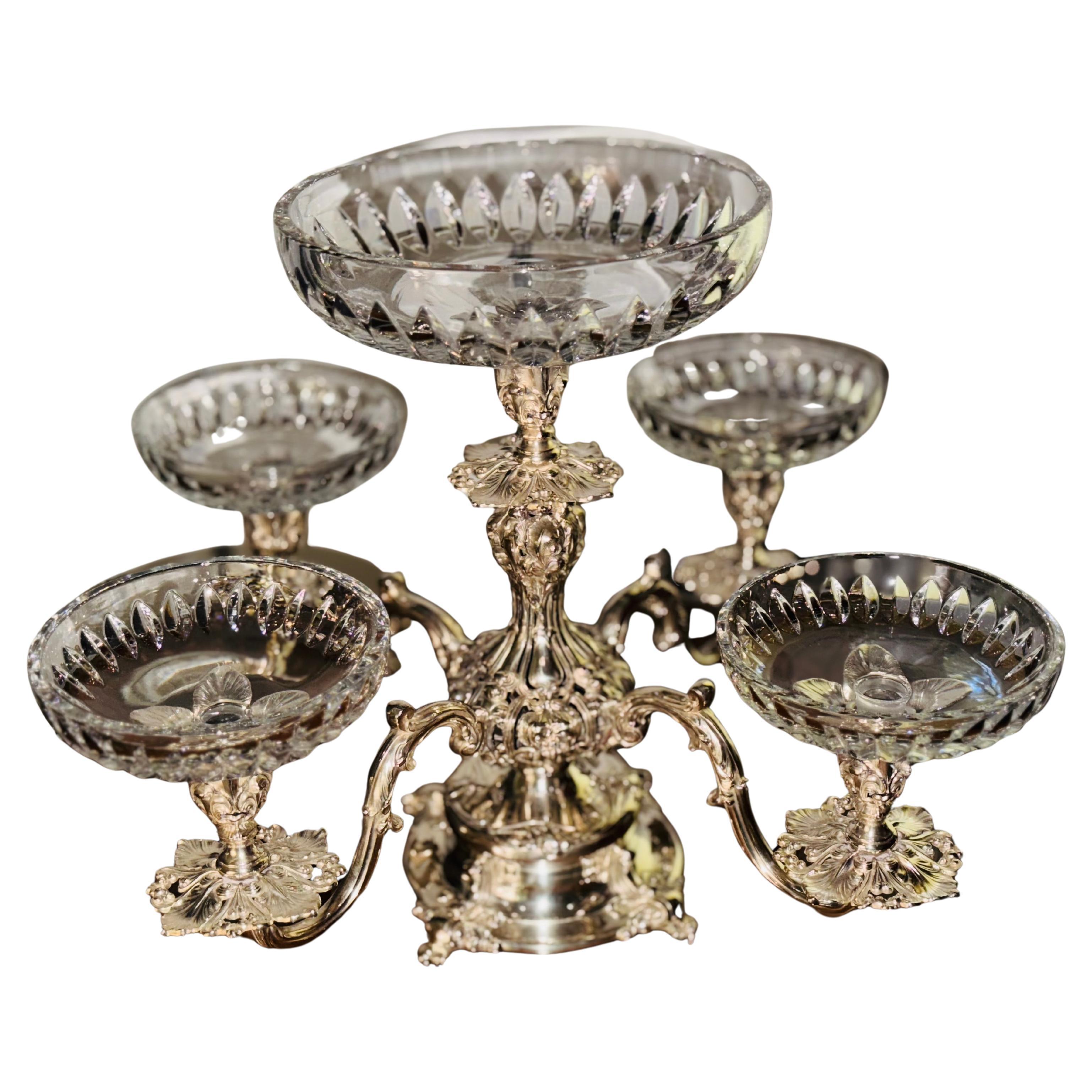Vintage Wallace Baroque silverplate set 4 piece set For Sale at 1stDibs