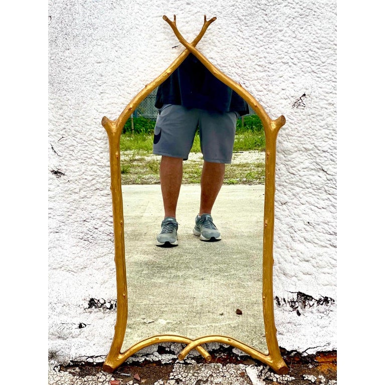 Vintage Regency Carvers Guild Carol Canner Twig Mirror at 1stDibs ...