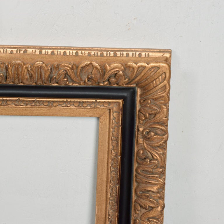 Vintage Elegance Gold Wood Frame with Ornate Gilt Trim 1980s Regency ...