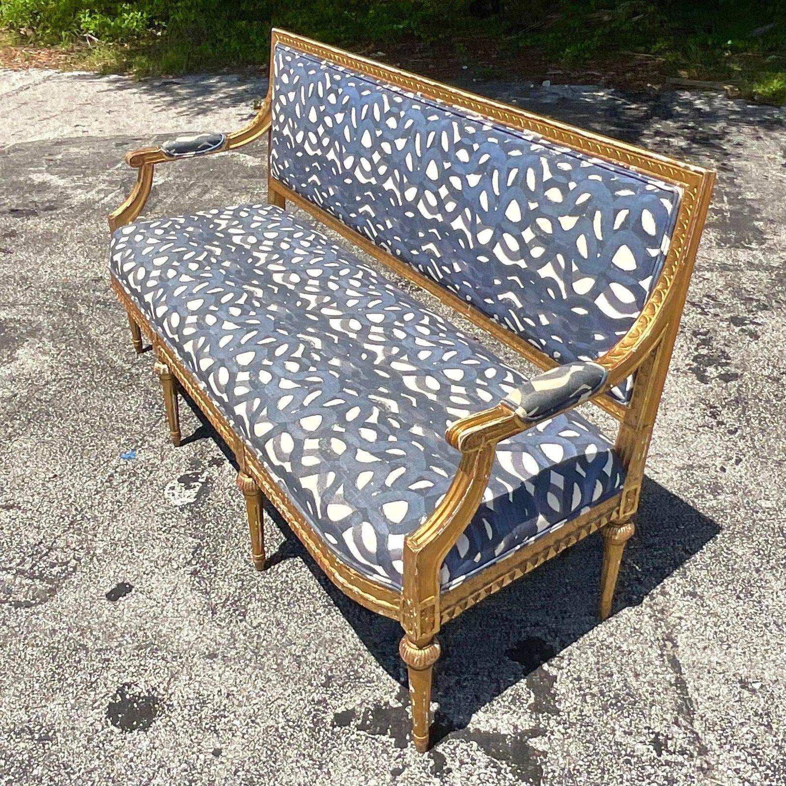 Vintage Regency Gilt Canapé Sofa at 1stDibs | canape vintage