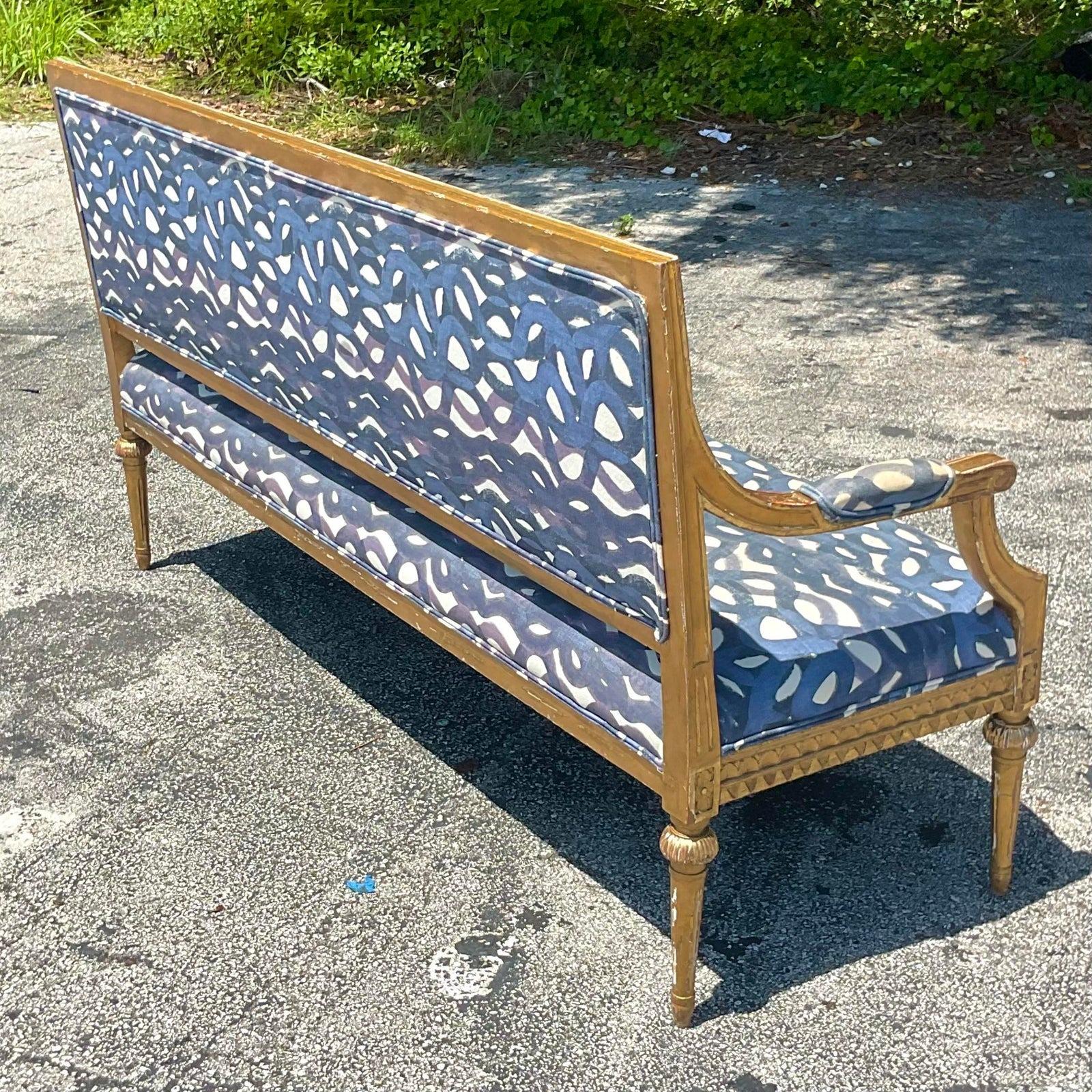 Vintage Regency Gilt Canapé Sofa at 1stDibs | canape vintage