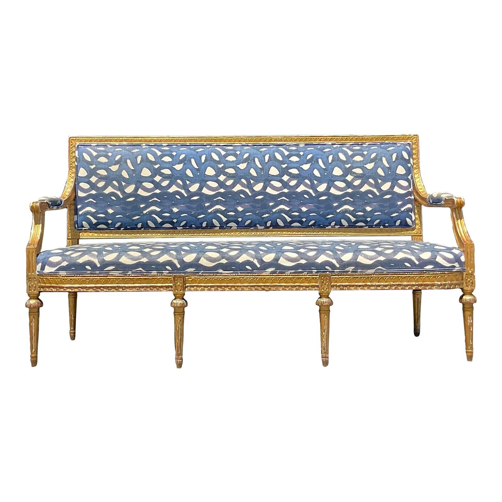 Vintage Regency Gilt Canapé Sofa at 1stDibs | canape vintage