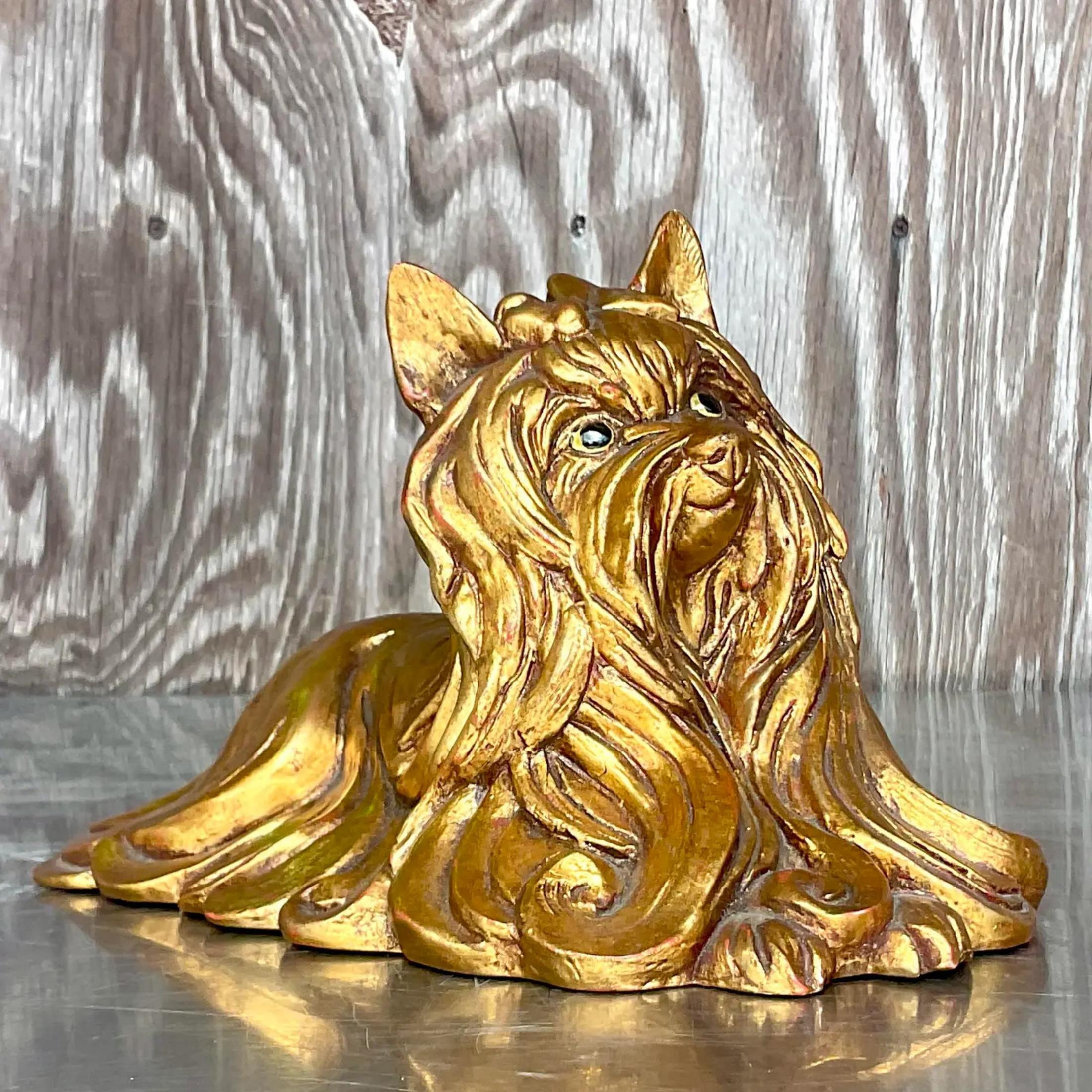 Vintage Regency Gilt Kay Finch Puppy For Sale at 1stDibs