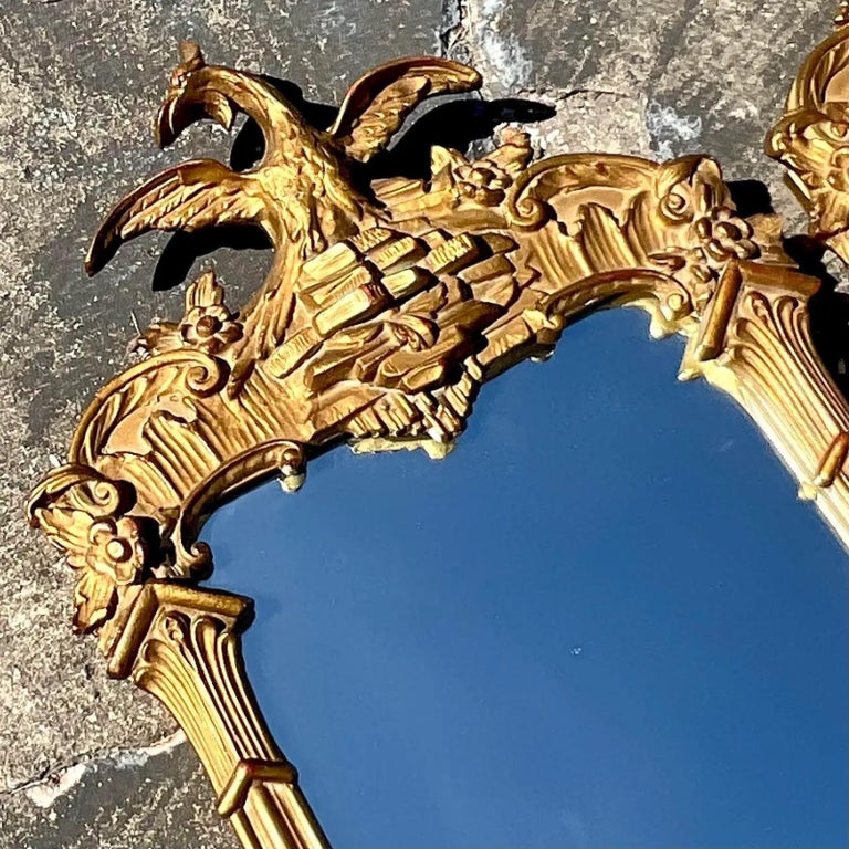 Vintage Regency Gilt Phoenix Mirror, Pair For Sale at 1stDibs