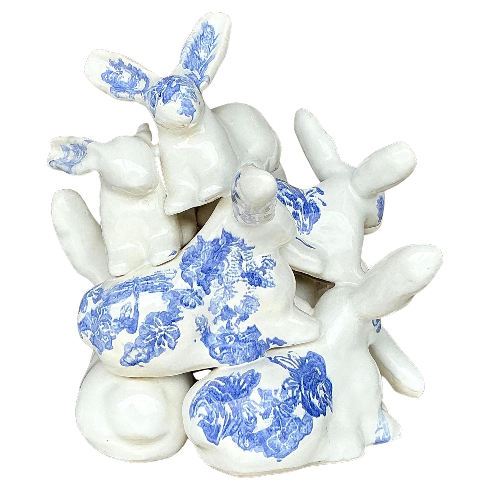 White Rabbit Sculpture at 1stDibs | johnathan adler glass bunny ...