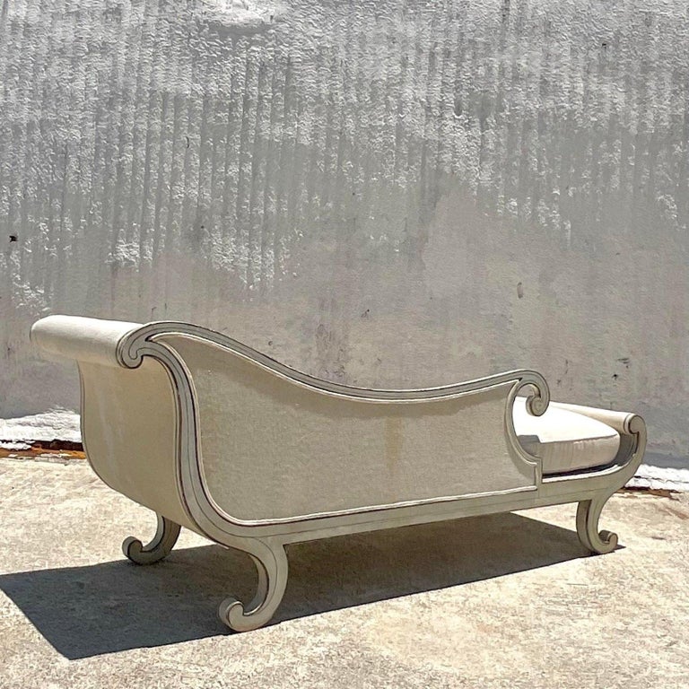 Vintage Regency Italian Patina “Contessa” Chaise For Sale at 1stDibs