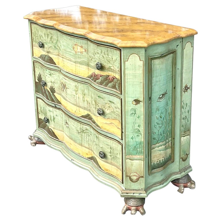 Vintage Regency Lane Hand Painted Turtle Chest For Sale at 1stDibs
