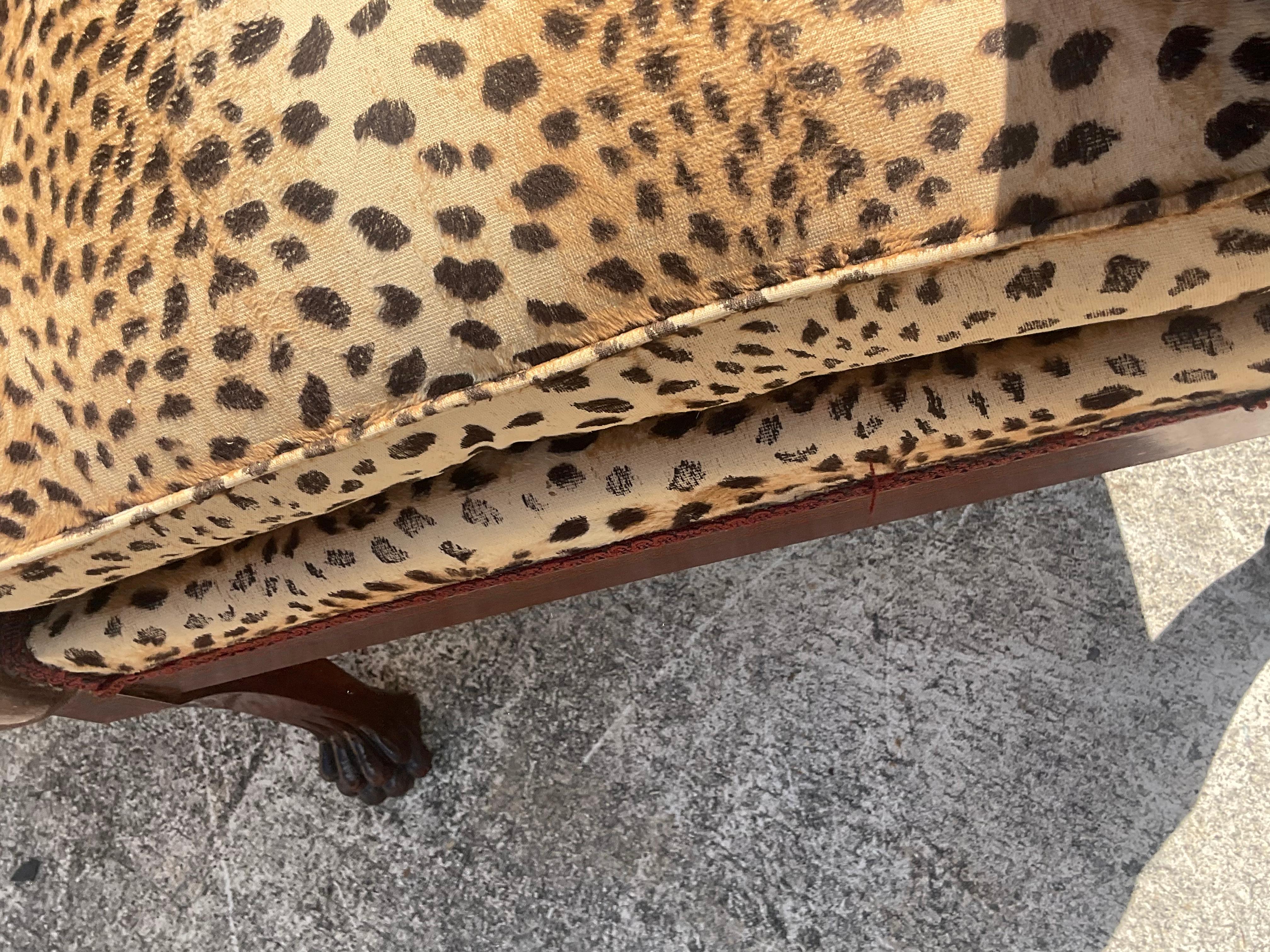 Vintage Regency Mahogany Leopard Tub Chair at 1stDibs
