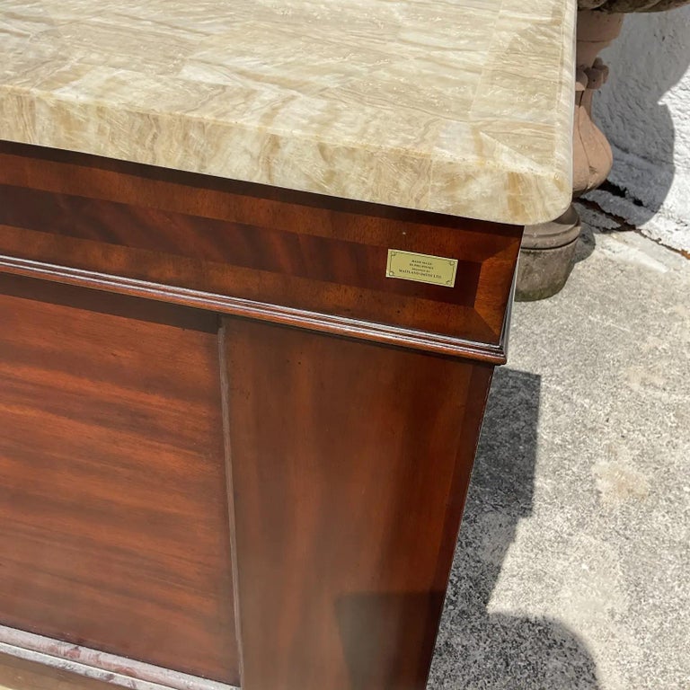 Vintage Regency Maitland Smith Silver Koi Console Table For Sale at 1stDibs