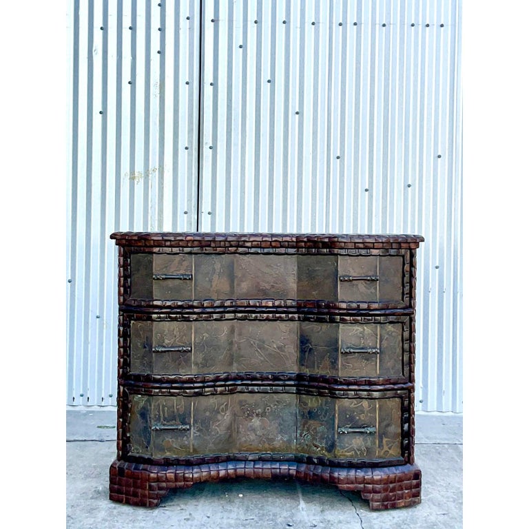 Vintage Regency Maitland-Smith Tessellated Coconut Shell Chest of ...