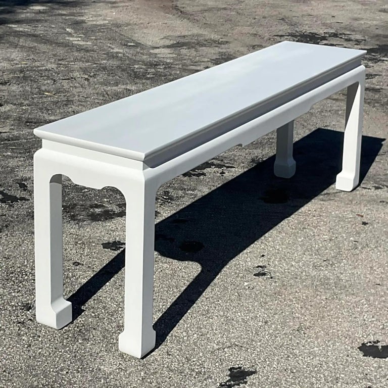Vintage Regency Ming Console Table For Sale at 1stDibs