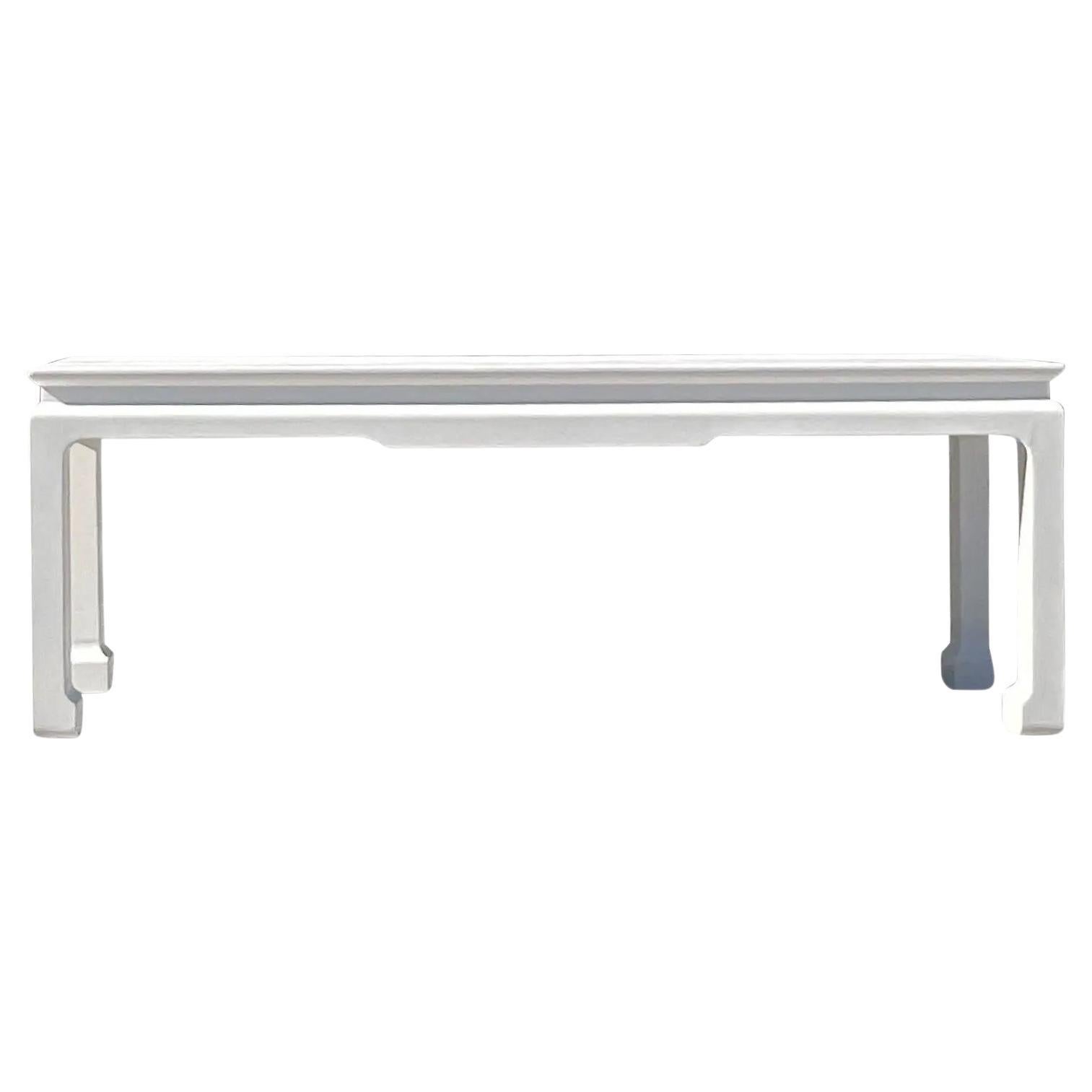 Chinoiserie Style Ming Chow Leg Console Table, Attributed to Schnadig ...