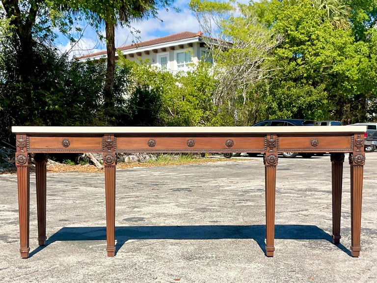 Vintage Regency Monumental Urn Detail Console Table For Sale at 1stDibs