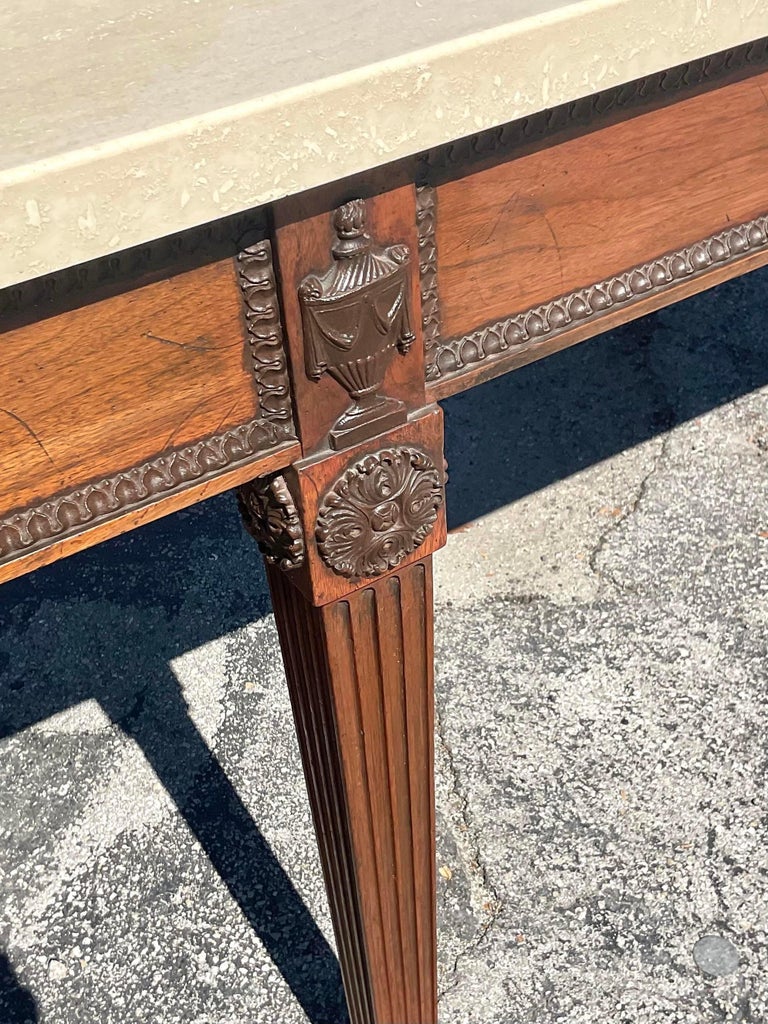 Vintage Regency Monumental Urn Detail Console Table For Sale at 1stDibs