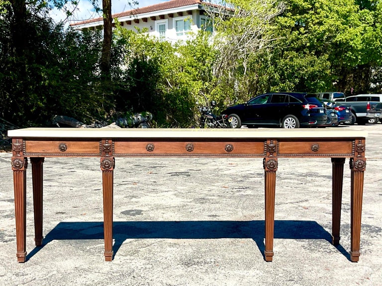 Vintage Regency Monumental Urn Detail Console Table For Sale at 1stDibs