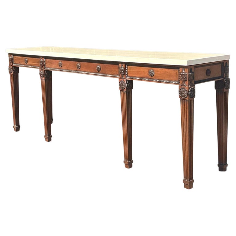 Vintage Regency Monumental Urn Detail Console Table For Sale at 1stDibs