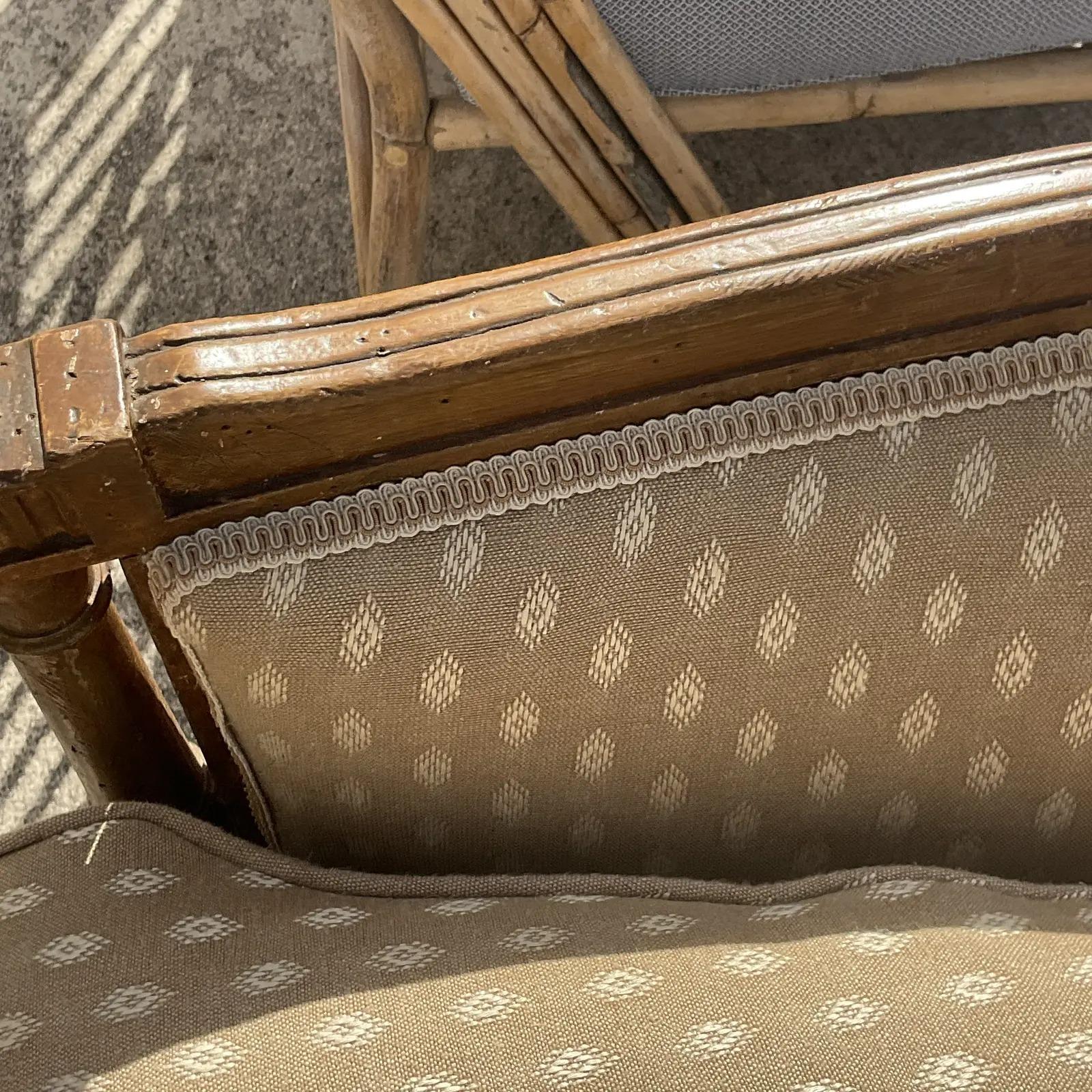 Vintage Regency Notched Back Bergere Chairs - a Pair at 1stDibs