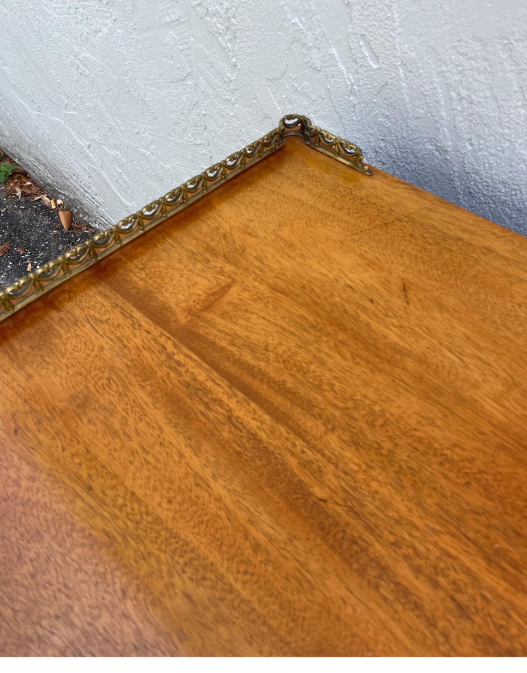 Vintage Regency Style Galleried Partners Desk / Server with Turret ...