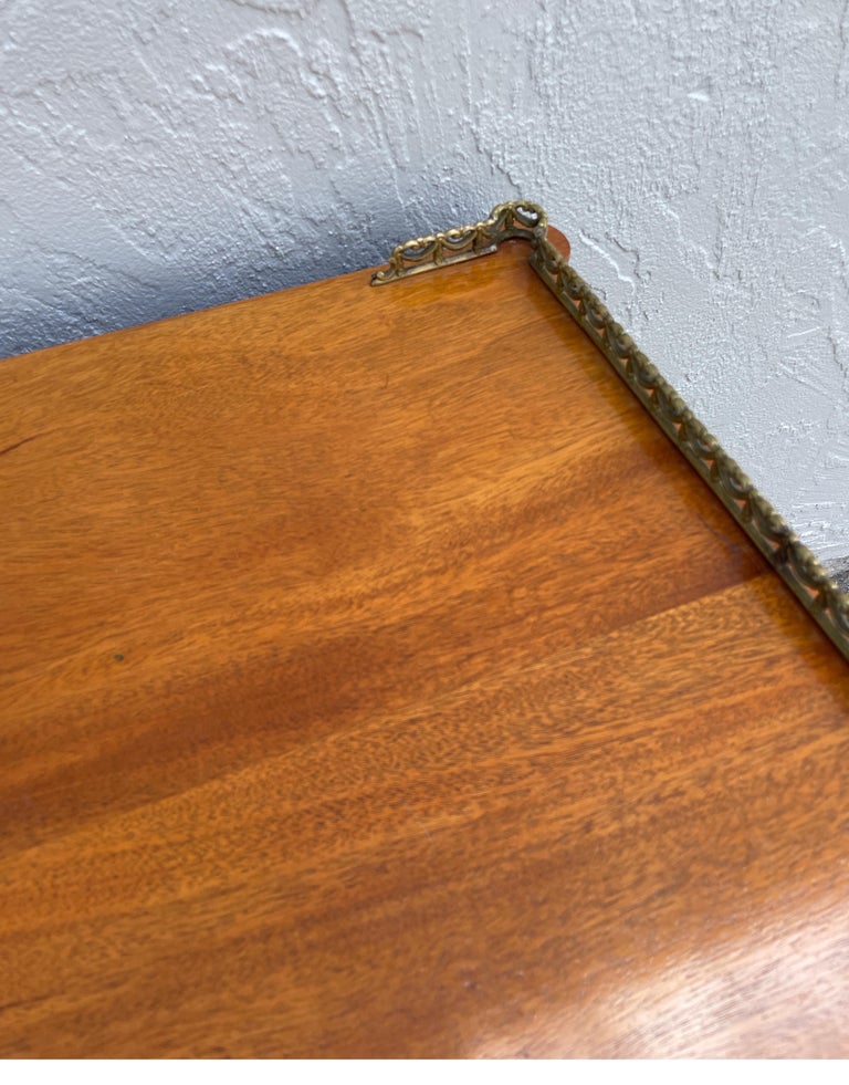 Vintage Regency Style Galleried Partners Desk / Server with Turret ...