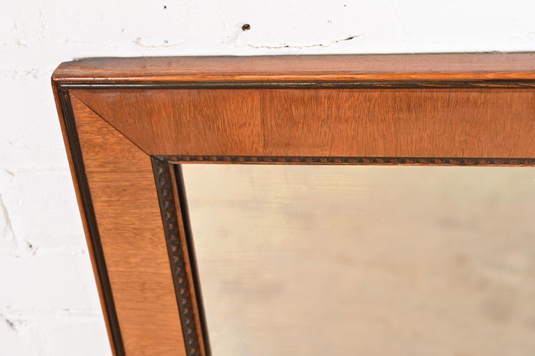 Vintage Regency Style Mahogany and Ebonized Wall Mirror, Circa 1940s ...