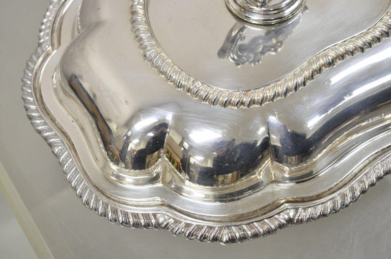 Vintage Regency Style Silver Plated Covered Vegetable Dish Serving ...