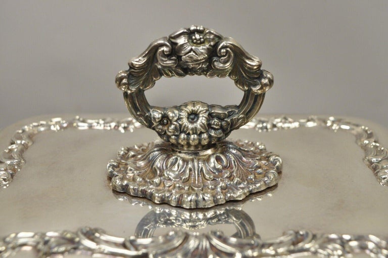 Vintage Regency Style Silver Plated Covered Vegetable Dish Serving ...