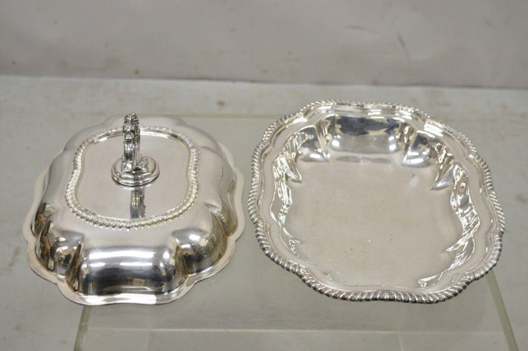 Vintage Regency Style Silver Plated Covered Vegetable Dish Serving ...