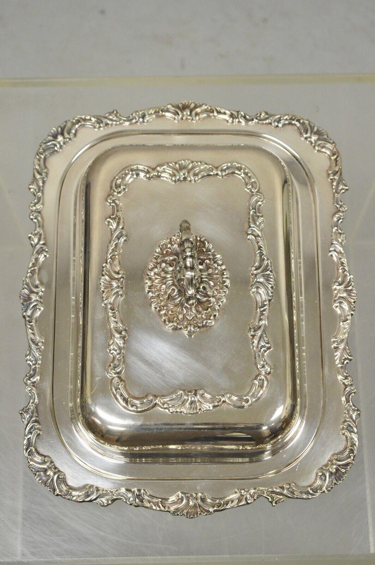 Vintage Regency Style Silver Plated Covered Vegetable Dish Serving ...