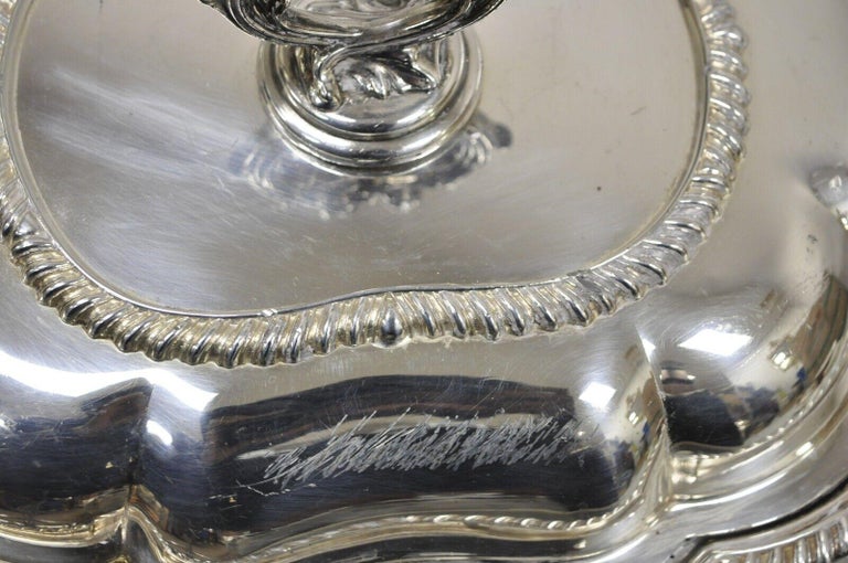 Vintage Regency Style Silver Plated Covered Vegetable Dish Serving ...