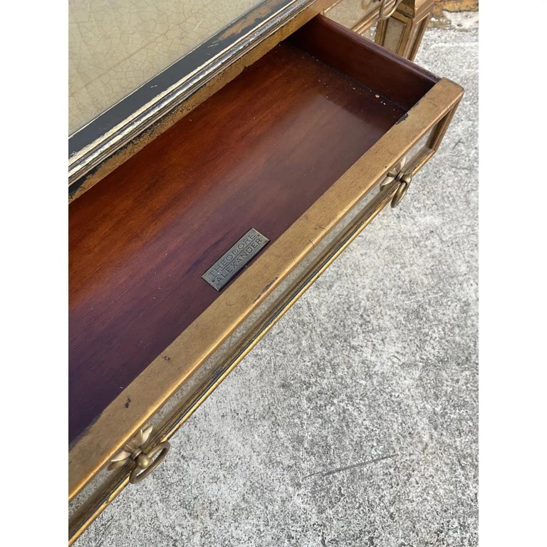 Vintage Regency Theodore Alexander Eglomise Writing Desk For Sale at ...