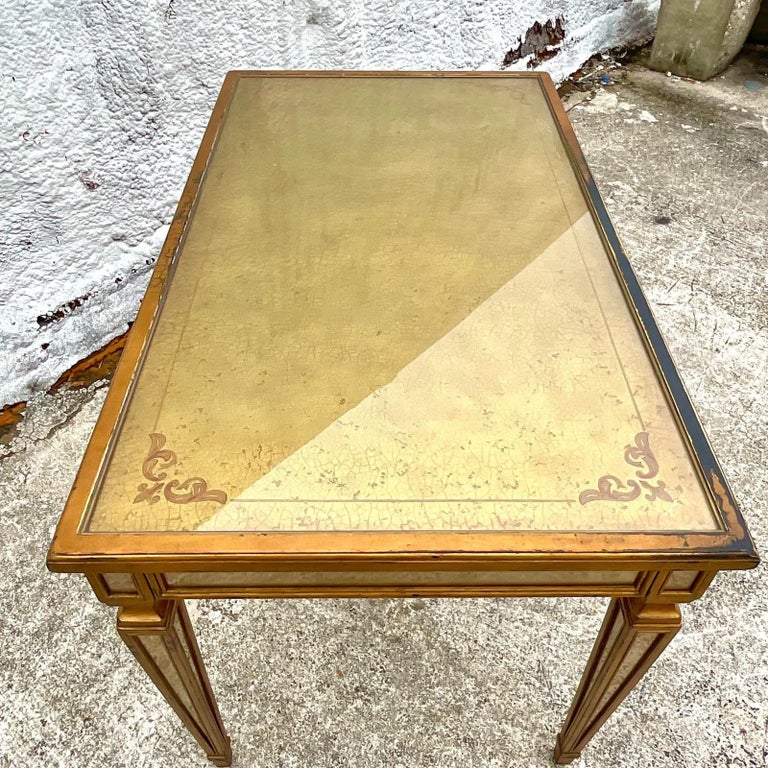 Vintage Regency Theodore Alexander Eglomise Writing Desk For Sale at ...