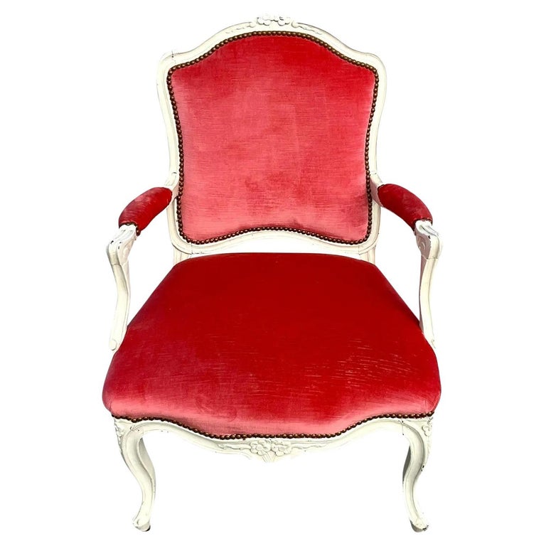 Vintage Regency Todd Alexander Romano Velvet Bergere Chair For Sale at ...
