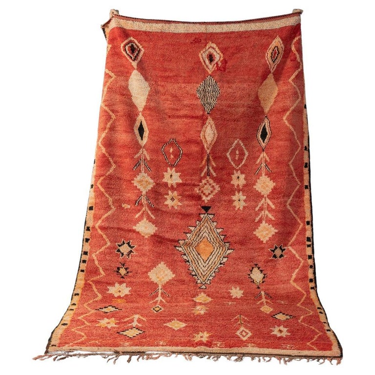 Vintage Rehamna Berber Rug 100% Wool 1960s Handmade at 1stDibs