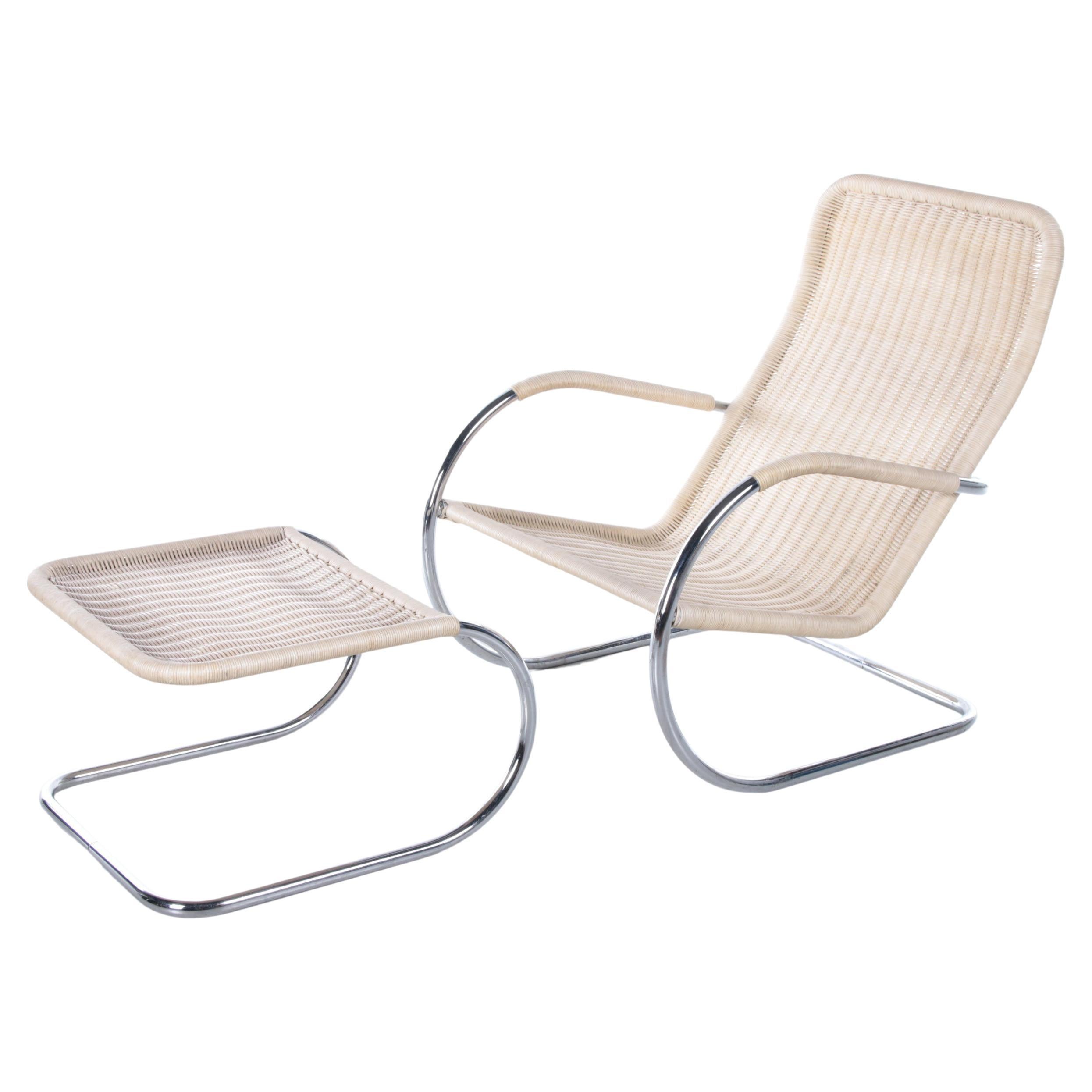Tubular Lounge Chair with Ottoman by Tecta at 1stDibs