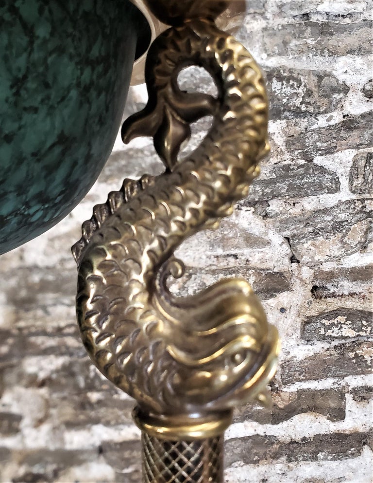 Vintage Relco Italian Halogen Tortiere Floor Lamp with Figural Brass ...