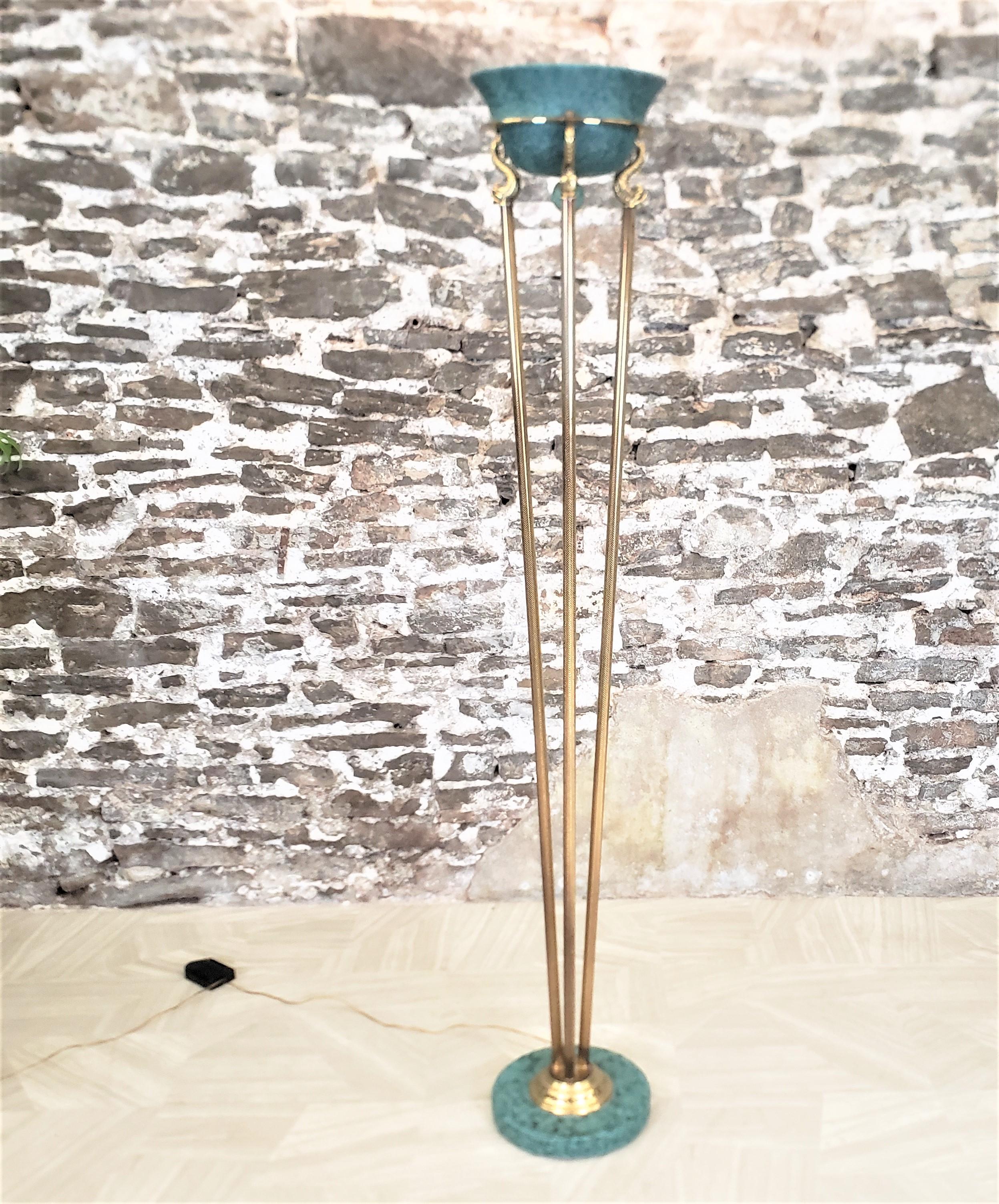 Vintage Relco Italian Halogen Tortiere Floor Lamp with Figural Brass ...